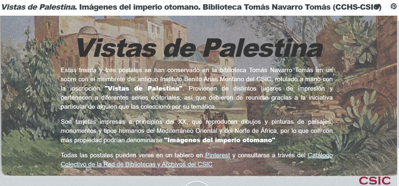 Vistas de Palestina. Imágenes del Imperio Otomano | Centro de Ciencias ...